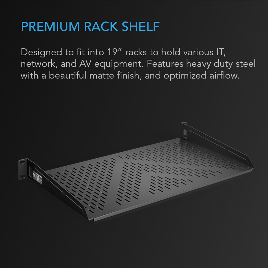 Vented Cantilever 1U Rack Shelf 10" – Enviro Advance