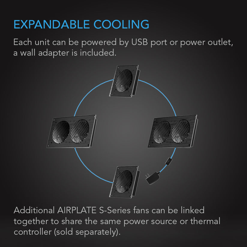 Airplate S1, Home Theater And Av Quiet Cabinet Cooling Fan System, 4 I – Enviro Advance